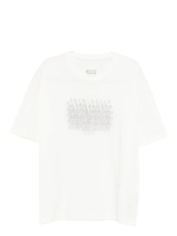MAISON MARGIELA Logo Cotton T-shirt - White