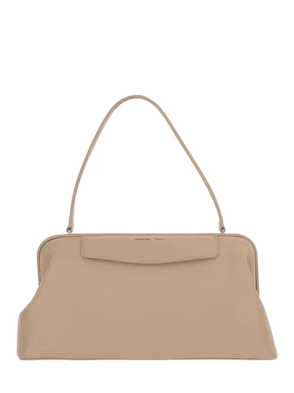 Carven Leather Handheld Bag - Beige