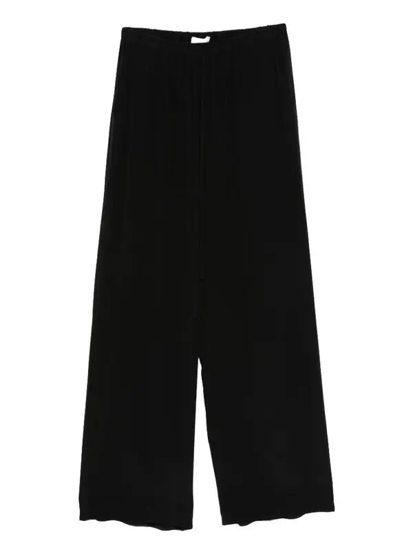 ALYSI Silk Wide-leg Pants - Black