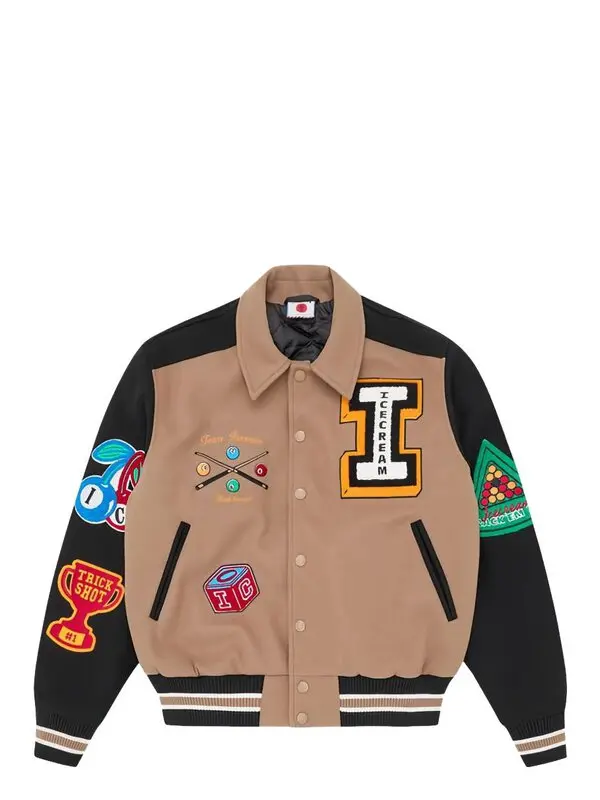 ICECREAM Patch Bomber Jacket - Dove Grey