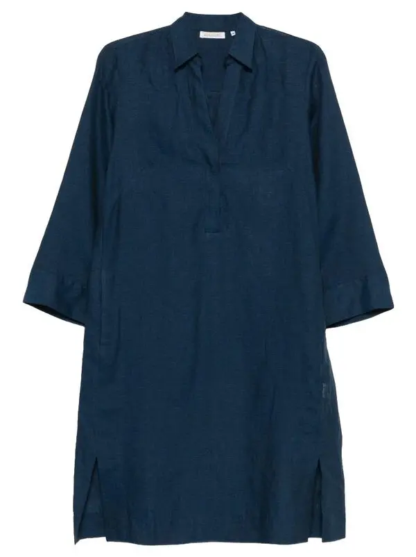 ARCHIVIO '67 Linen Chemisier Dress - Blue
