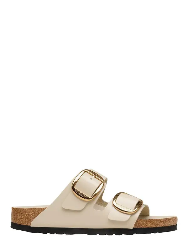 BIRKENSTOCK Arizona Big Buckle Leather Sandals - Beige