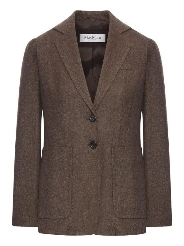 Max Mara Wool Single-breasted Jacket - Brown