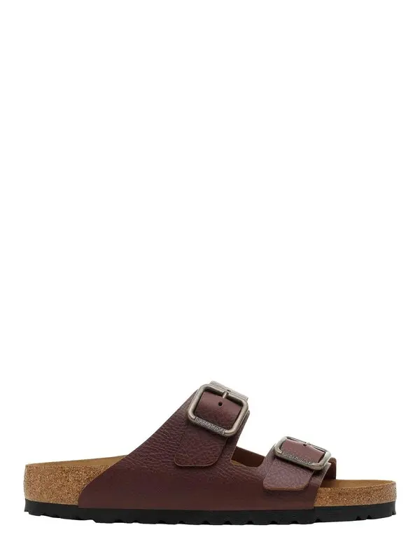 BIRKENSTOCK Arizona Aniline Leather Sandals With Wire Buckle - Brown