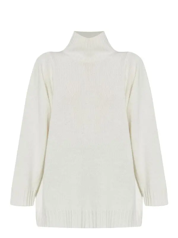 Max Mara Cashmere Turtleneck Sweater - White