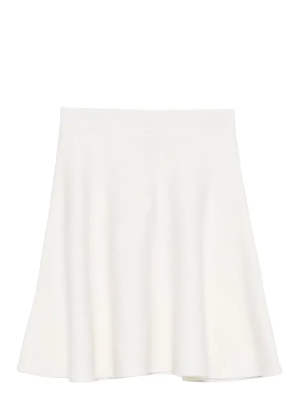 Max Mara Wool Midi Skirt - White