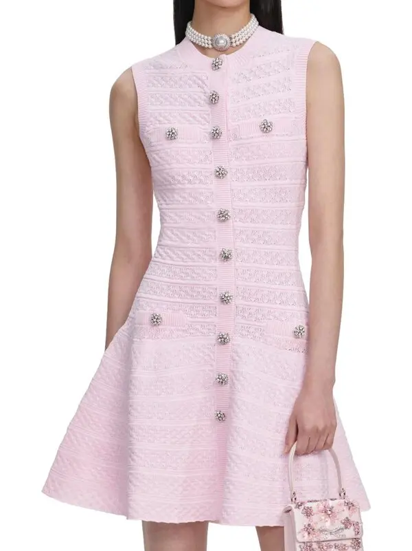 SELF-PORTRAIT Mini A-line Dress - Pink