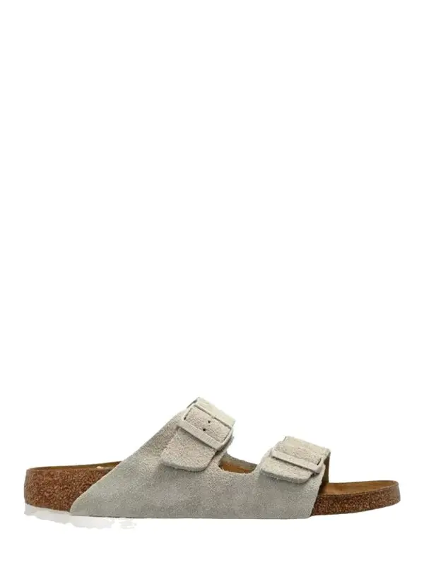 BIRKENSTOCK Arizona Suede Sandals - Light Grey