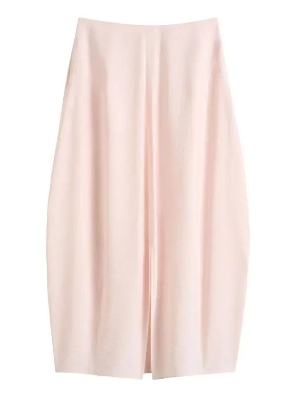 TOTEME Silk Straight Skirt - Pink
