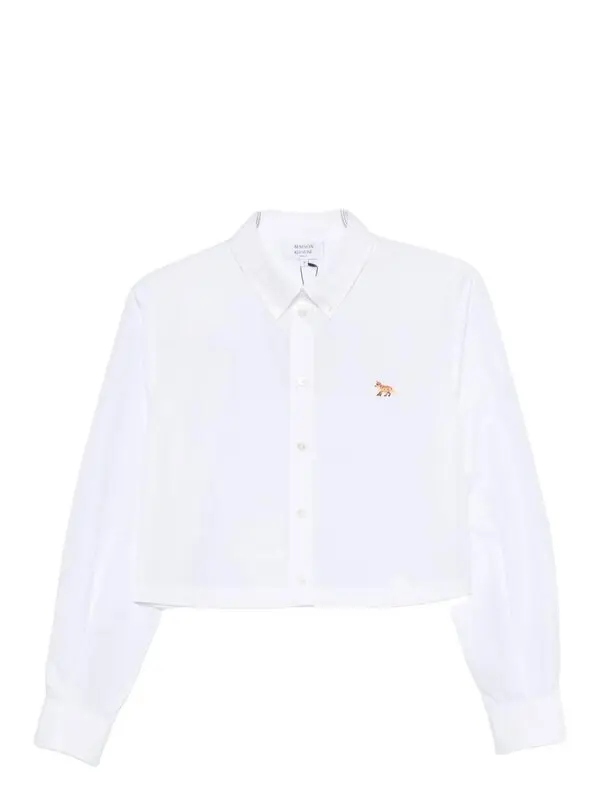 Maison Kitsuné Baby Fox Cropped Shirt - White