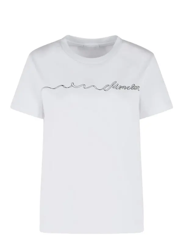 Moncler Logo Cotton T-shirt - White