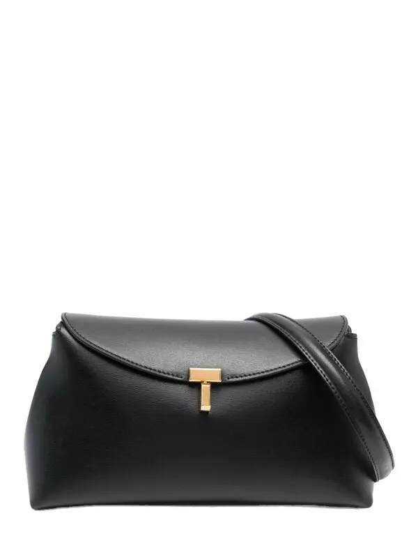 TOTEME T-lock Leather Clutch - Black