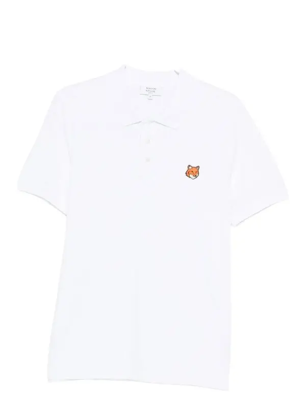 Maison Kitsuné Fox Head Polo Shirt - White