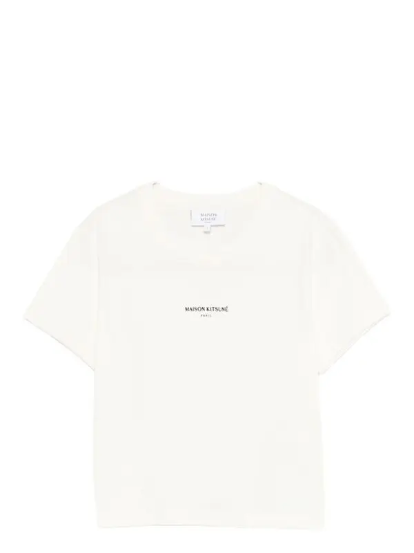 Maison Kitsuné Logo Cotton T-shirt - Beige