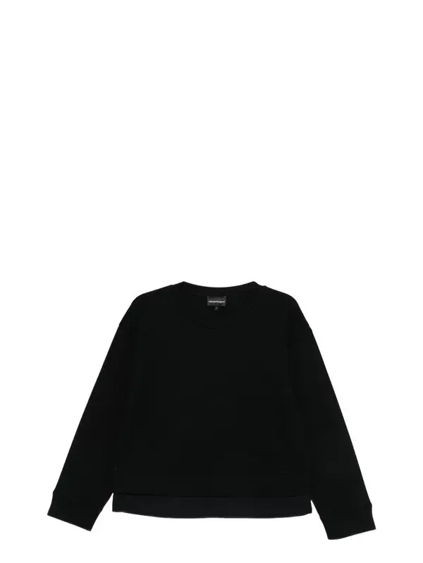 Emporio Armani Logo Cotton Sweatshirt - Black