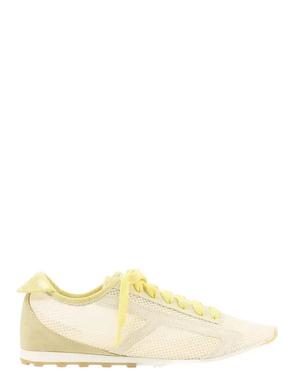 Jacquemus Mesh And Leather Sneakers - Giallo Chiaro
