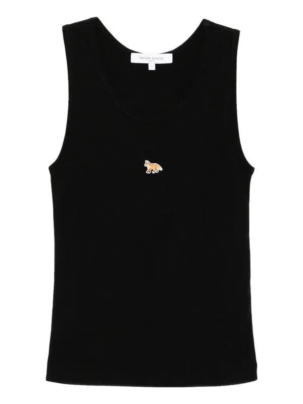 Maison Kitsuné Cotton Tank Top - Black