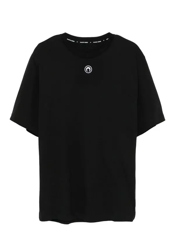 MARINE SERRE Crescent Moon Cotton T-shirt - Black