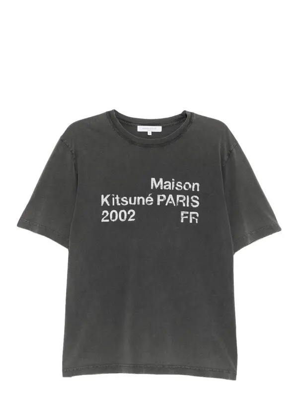 Maison Kitsuné Logo Cotton T-shirt - Black