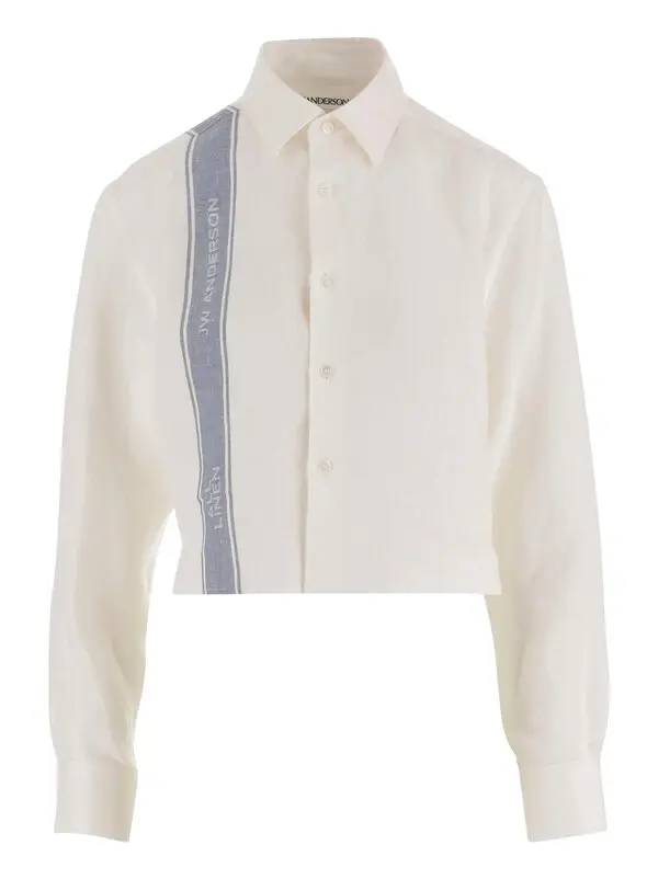 JW Anderson Crop Linen Shirt - White