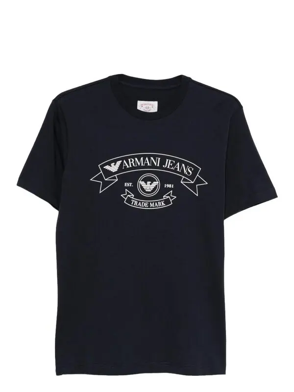 Emporio Armani Logo Cotton T-shirt - Blue