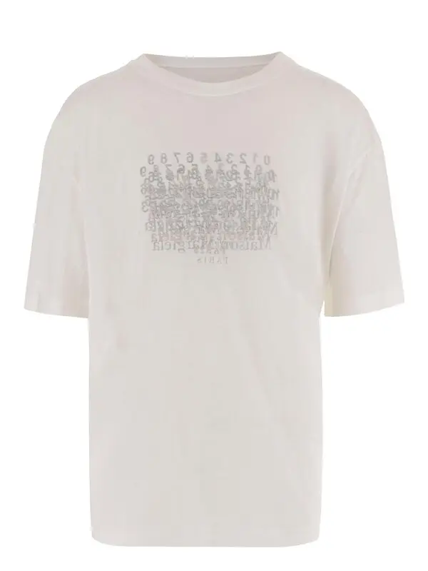 MAISON MARGIELA Cotton T-shirt With Logo - White
