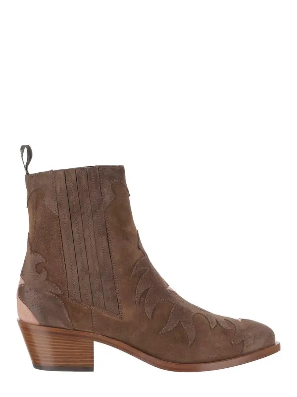 Sartore Suede Ankle Boots - Brown