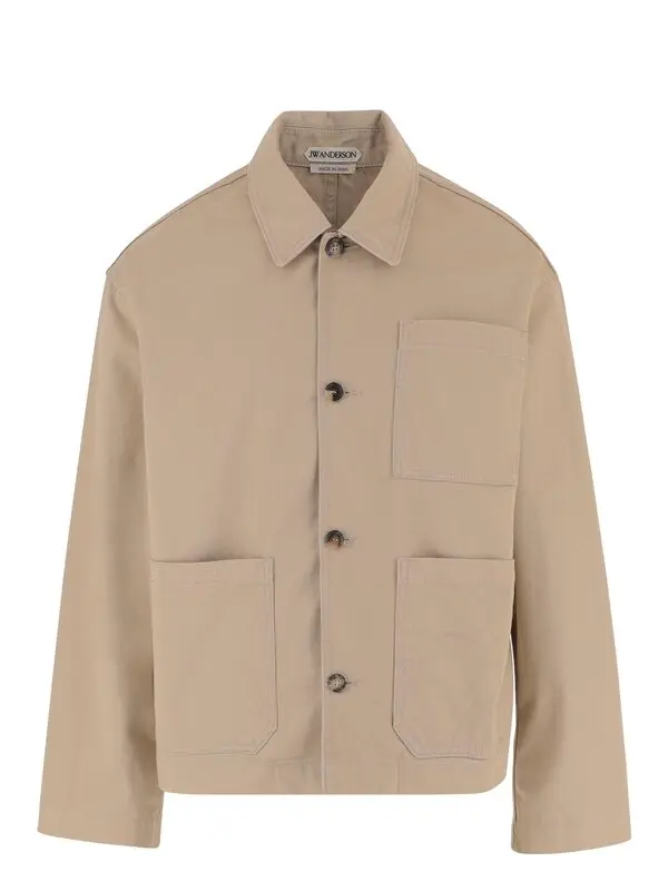 JW Anderson Cotton Jacket With Patch Pockets - Beige