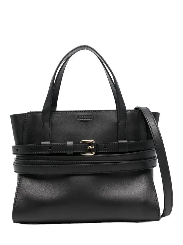 Moschino Small Leather Handbag - Black
