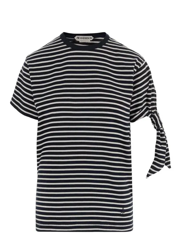 JW Anderson Striped Cotton T-shirt - Red