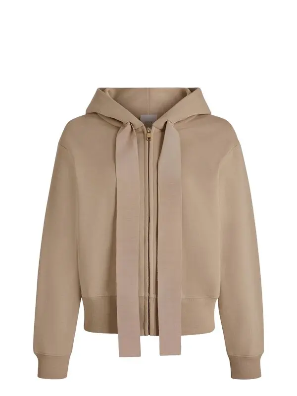 PATOU Cotton Zipped Sweatshirt - Beige