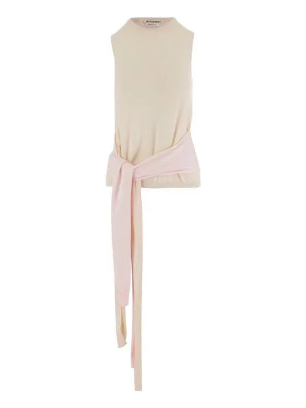 JW Anderson Cotton And Cashmere Sleeveless Sweater - Ivory