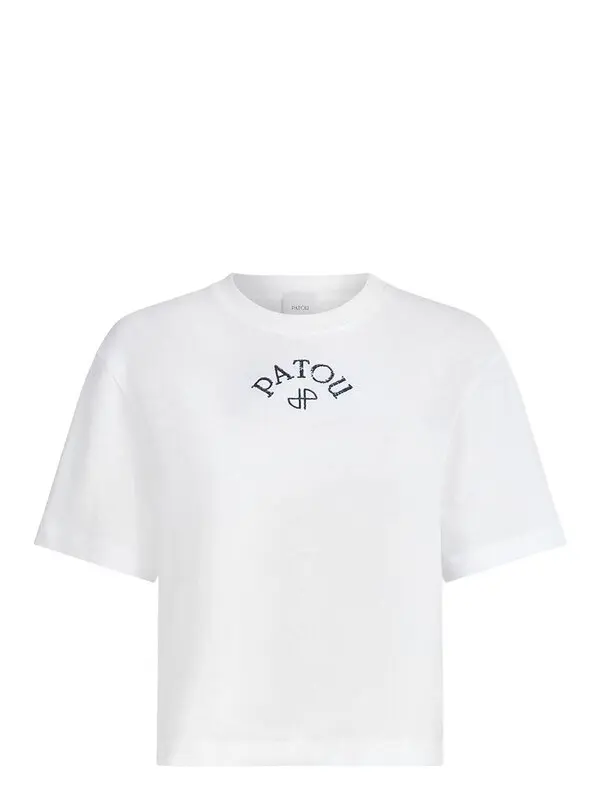 PATOU Organic Cotton T-shirt With Logo - White