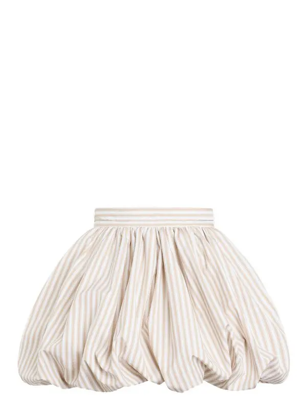 PATOU Cotton Bloomer Striped Skirt - Red