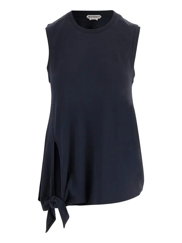 JW Anderson Cotton Sleeveless Sweater - Blue