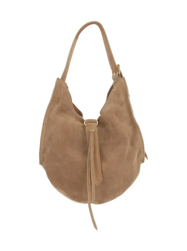 RADICA STUDIO Suede Hammock Bag - Beige