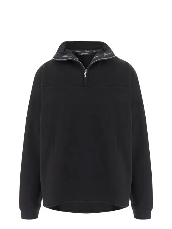 Jacquemus Rond Carré Turtleneck Sweatshirt - Black
