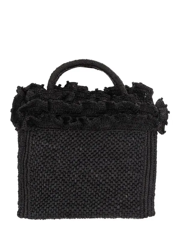 IBELIV Raffia Tote Bag - Black