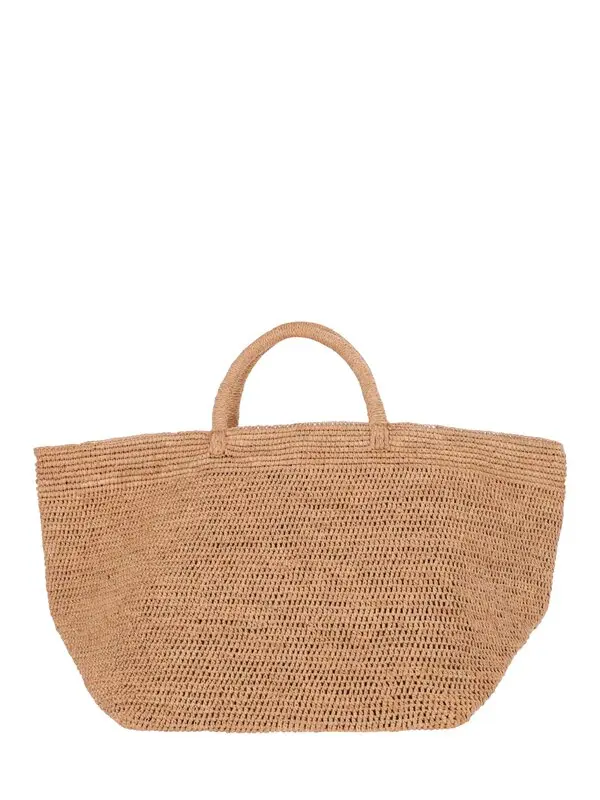 IBELIV Medium Raffia Tote Bag - Marrone Chiaro