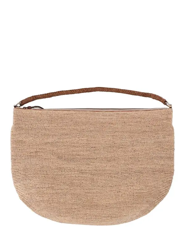 IBELIV Raffia And Cotton Bag - Natural