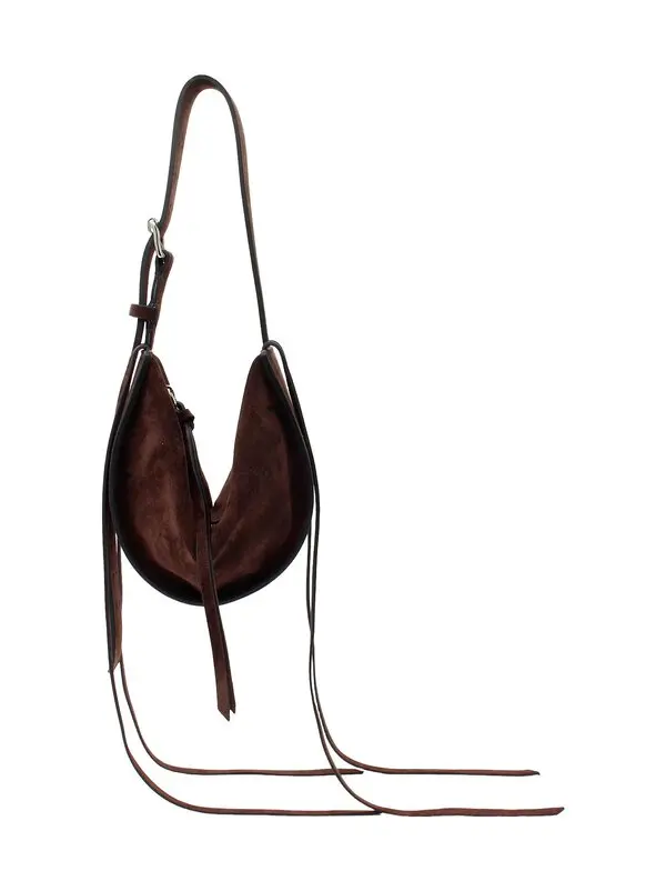 RADICA STUDIO Suede Fringe Hammock Bag - Brown