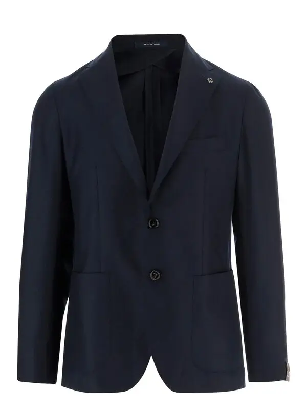 Tagliatore Single-breasted Cashmere Jacket - Blu