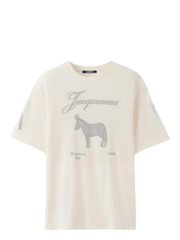 Jacquemus Le Paysan Donkey Cotton T-shirt - Ivory