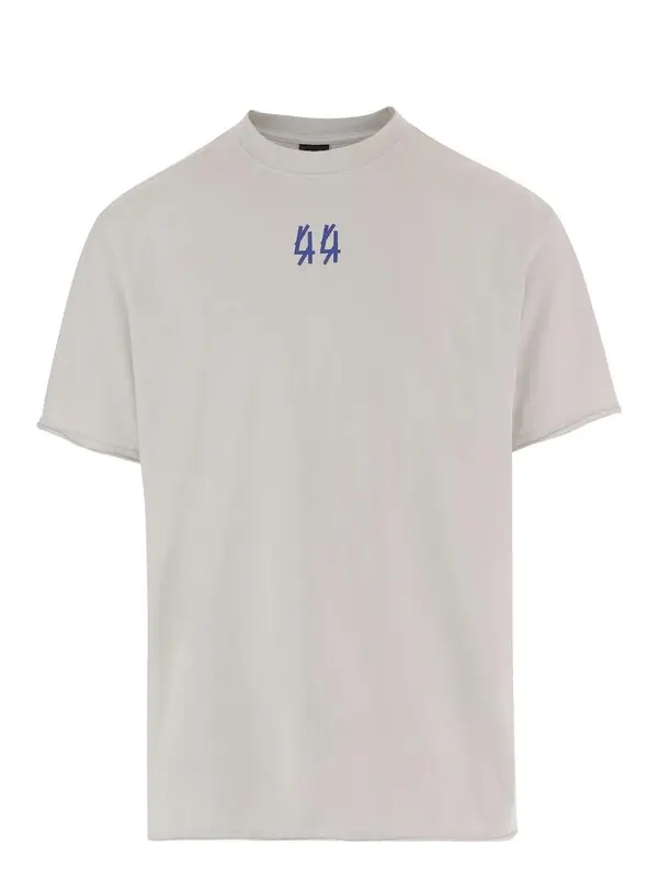 44 LABEL GROUP Cotton Jersey T-shirt With Logo Print - White