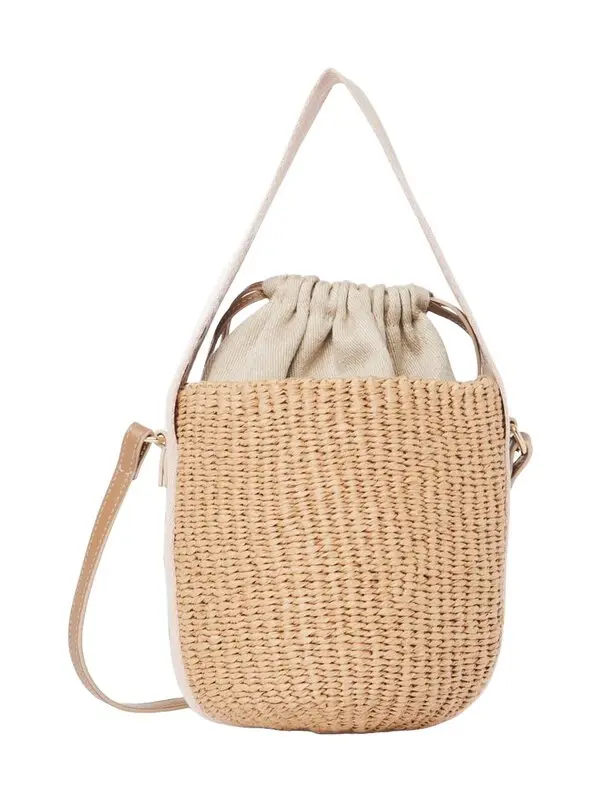 Chloé Woody Raffia Bucket Bag - Beige