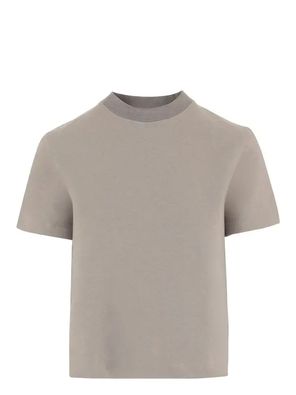 Jacquemus Cotton T-shirt With Logo - Grey