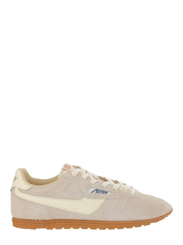 AUTRY Windspin Leather Sneakers - Beige