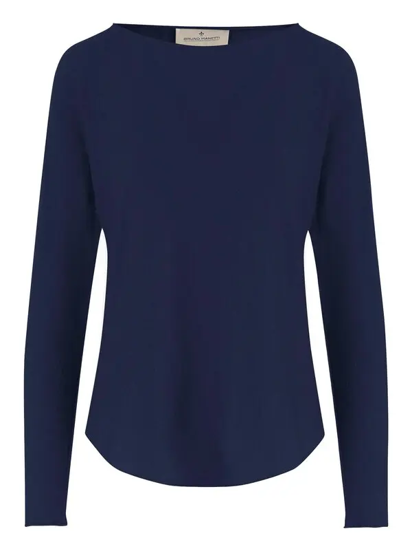 Bruno Manetti Linen And Cotton Sweater - Blue