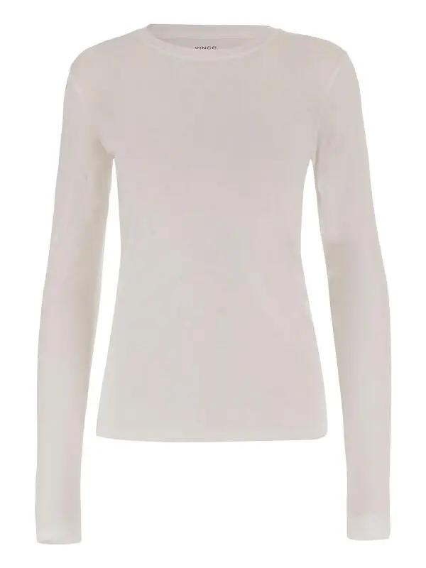Vince Semi-transparent Cotton Knit - White