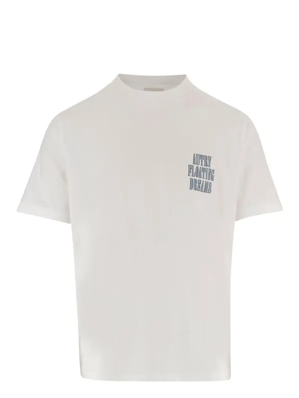 AUTRY Cotton T-shirt With Logo - White